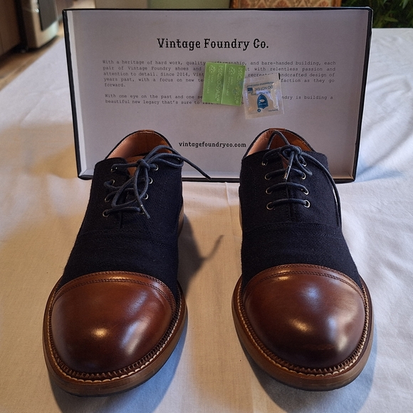 Vintage Foundry Co | Shoes | Vintage Foundry Co Black Brown Dress Shoes ...